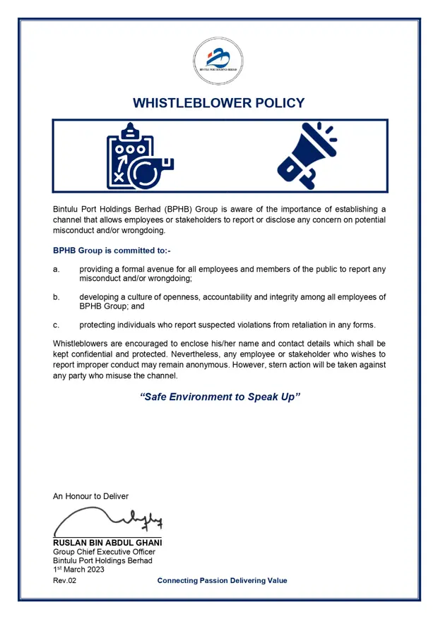 Policies | Bintulu Port Holdings Berhad